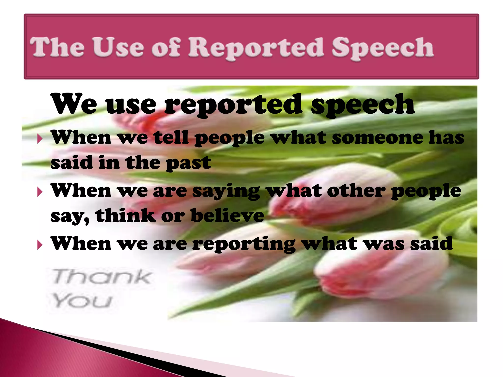 Reported speech | PPTX