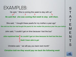 Reported speech | PPT