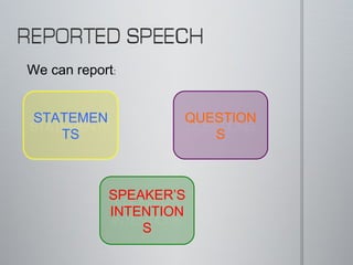 Reported speech | PPT