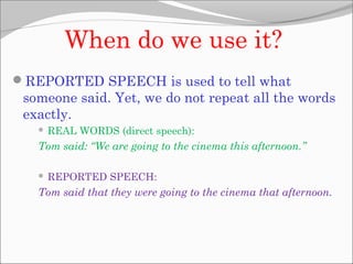 Reportedspeech. Upper intermediate level . | PPS