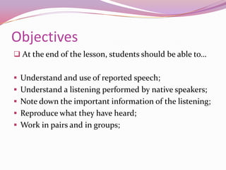 Reported speech | PPTX
