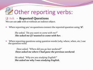 Reported speech | PPT