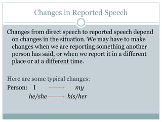 Reported speech | PPTX