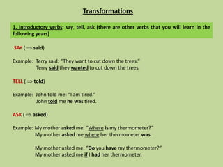 Reported speech | PPT