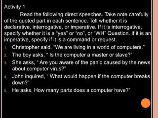 Reported speech | PPTX