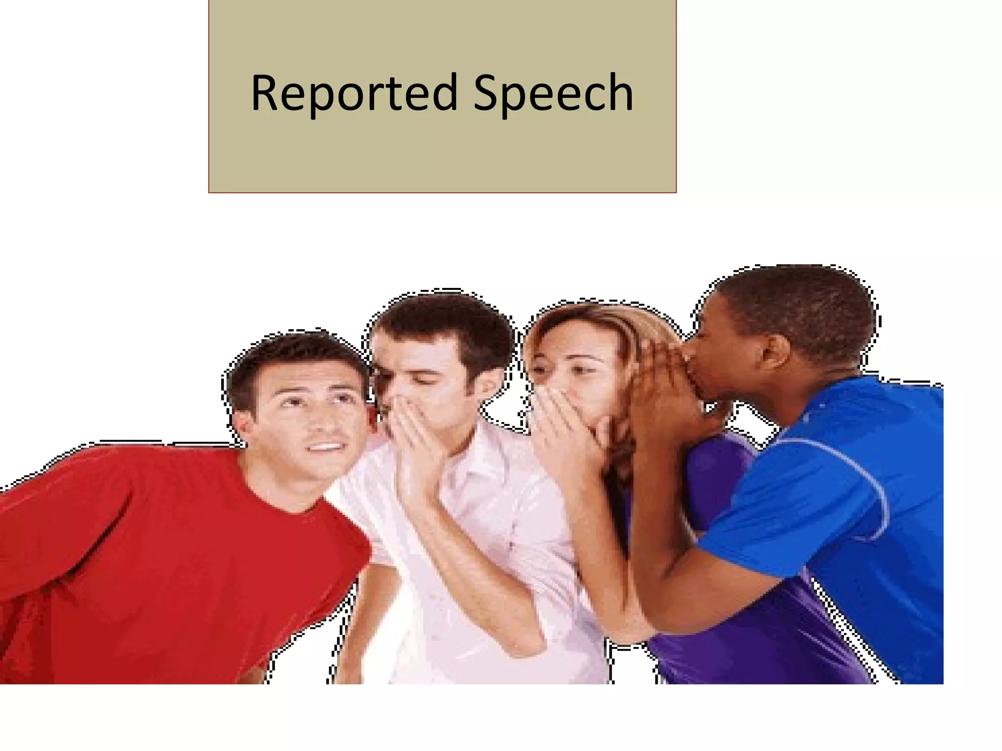 Reported speech | PPT