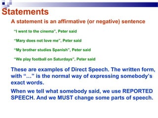 Reported speech | PPT