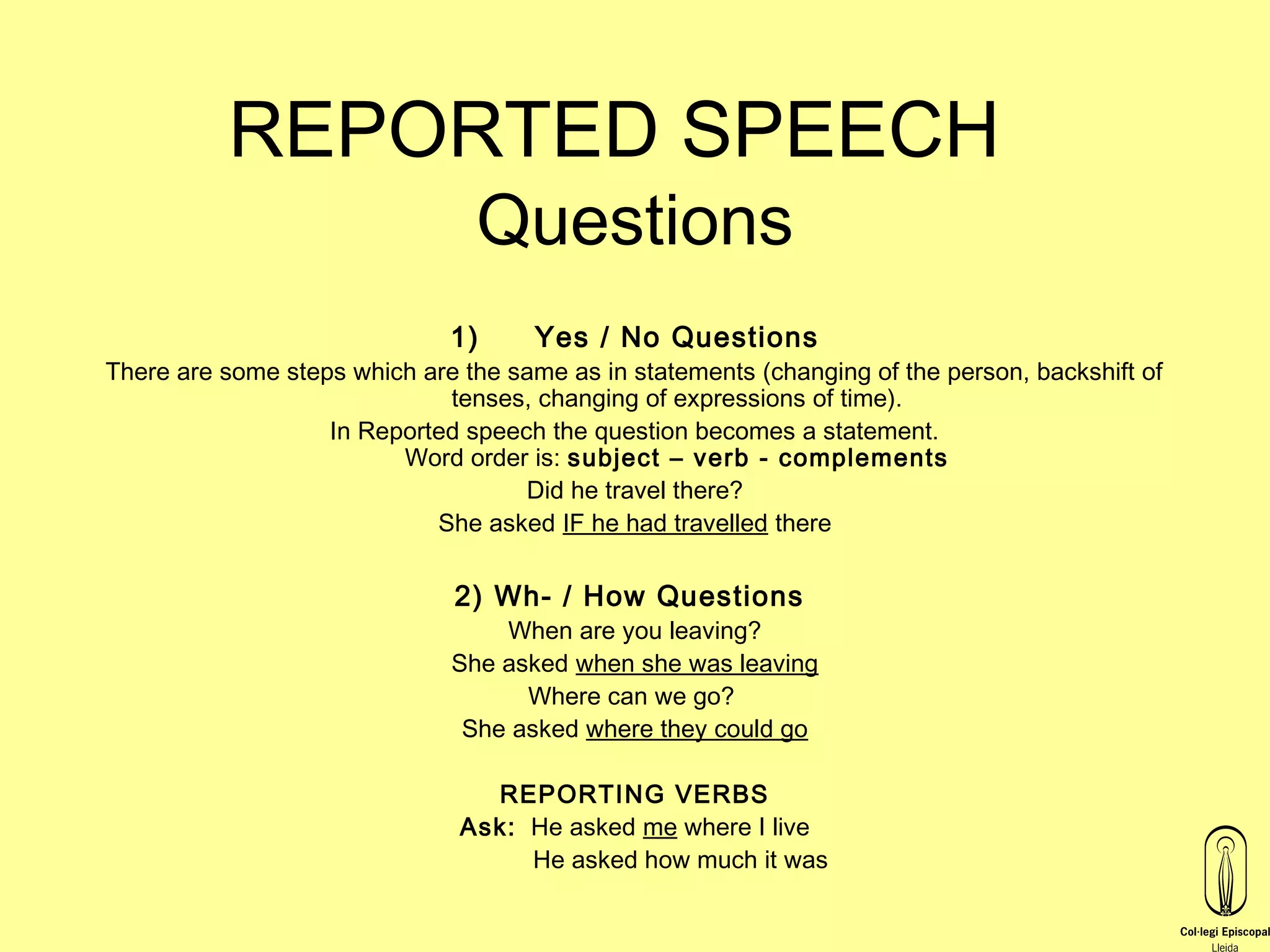 Reported Speech | PPT