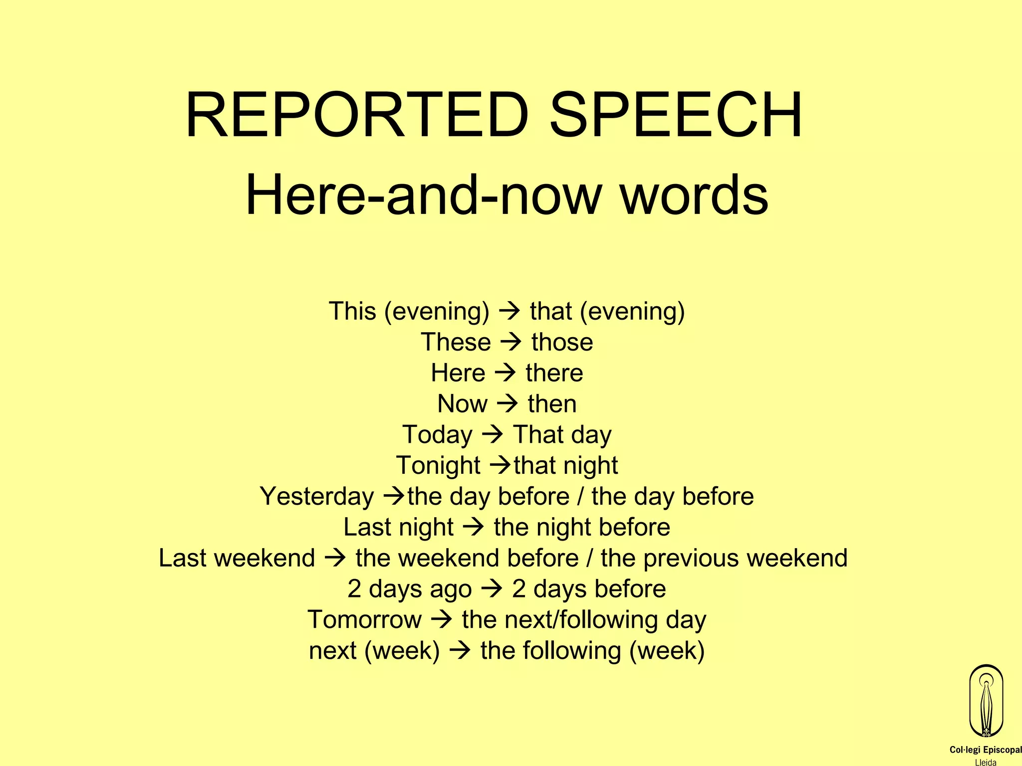 Reported Speech | PPT