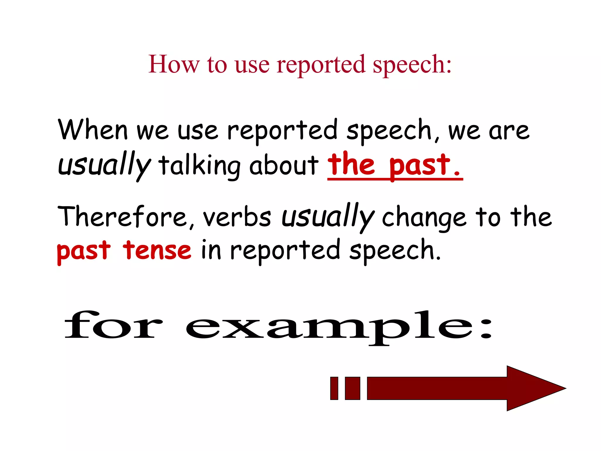 Reported speech | PPT