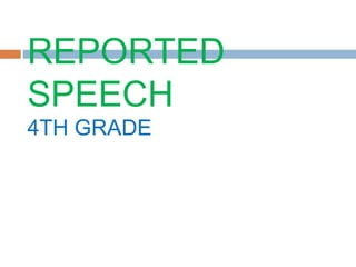 Reported speech | PPT