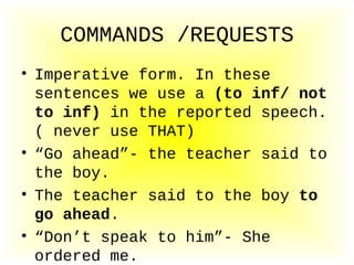 Reported speech | PPT