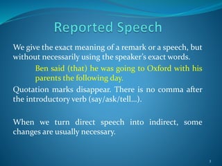 Reported speech | PPTX