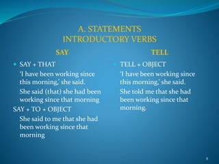 Reported speech | PPTX