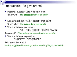 Reported speech 1st BAT | PPT