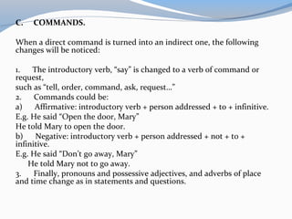 Reported speech | PPT