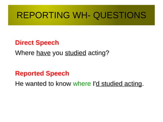 Reported speech | ODP