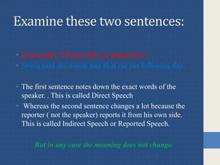 Reported speech | PPTX