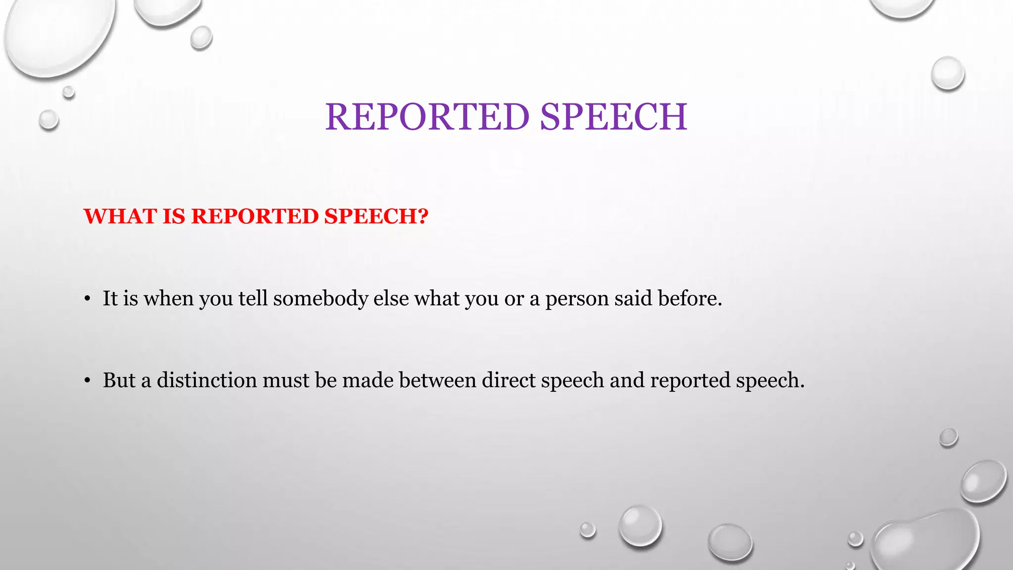 Reported speech | PPTX