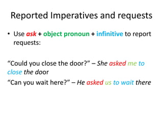 Reported speech | PPT