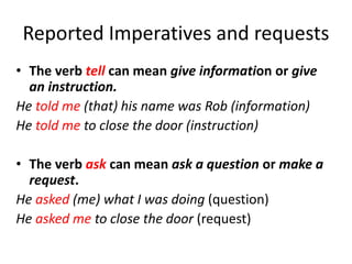 Reported speech | PPT