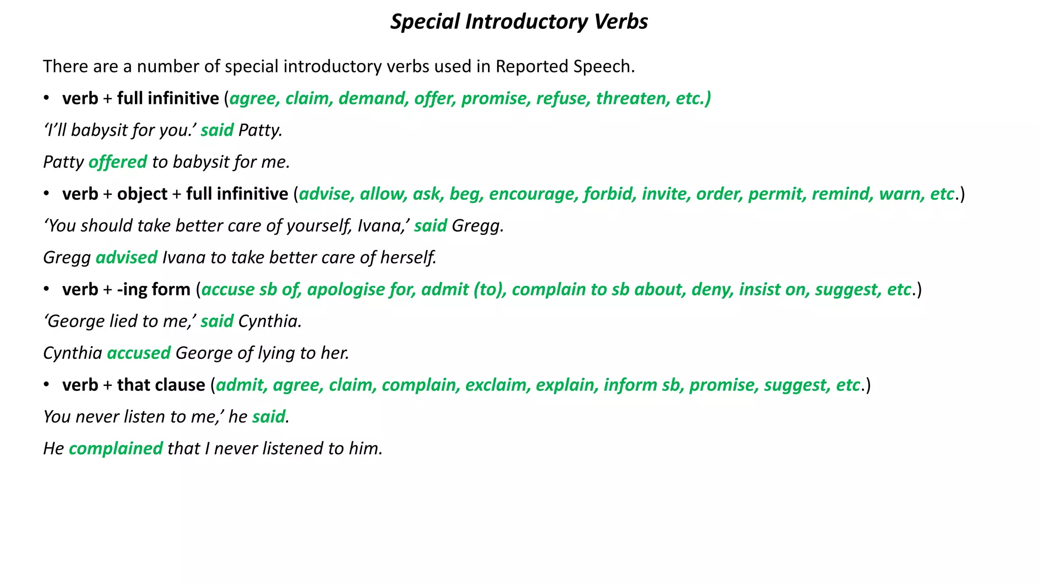 Reported speech | PPTX