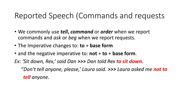 Reported speech | PPT