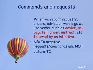 Reported speech | PDF