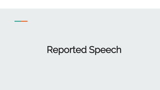 Reported speech | PPT