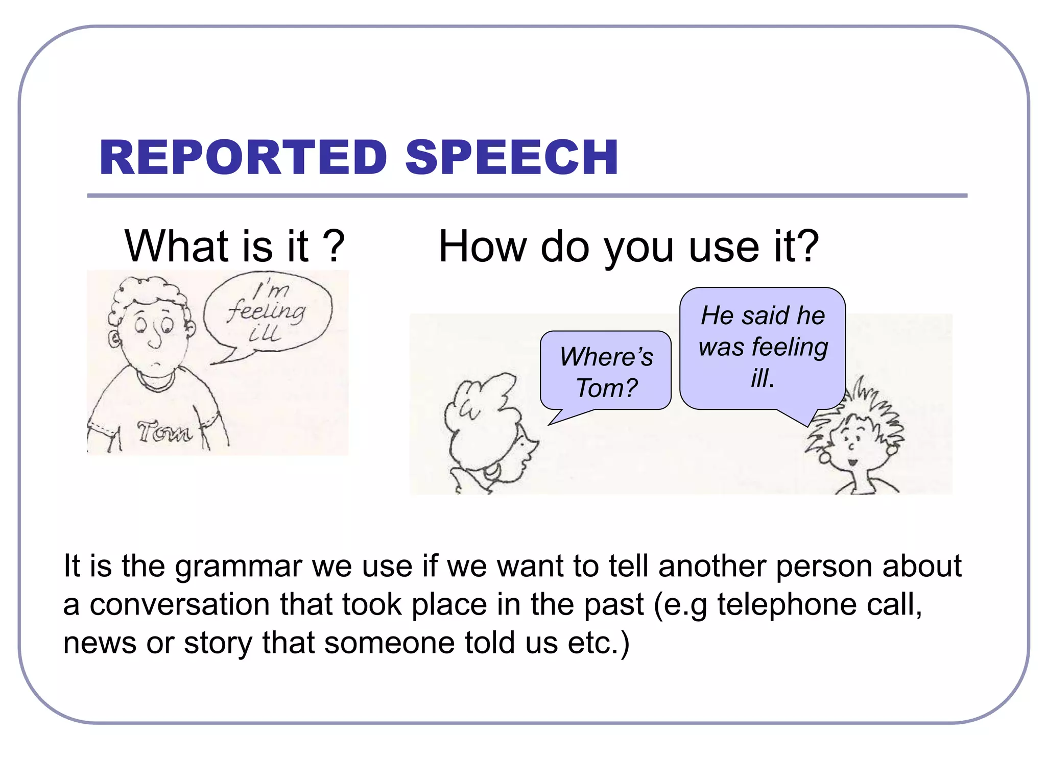 Reported speech | PPT