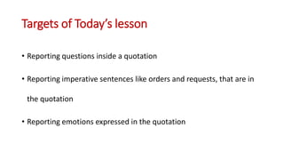 Reported speech | PPT