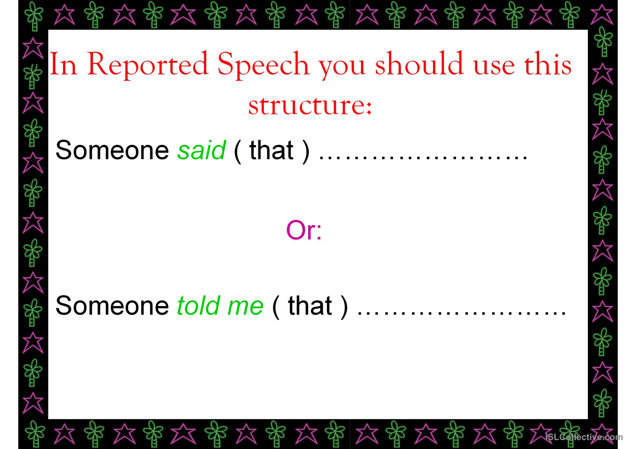 ReportedSpeechpdf for all level students | PDF