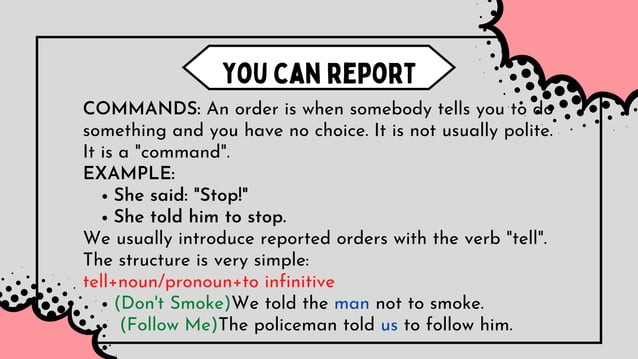 All you need to know about Reported Speech | PPT