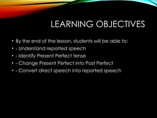 Reported Speech-Past Perfect teNse lesson .pptx