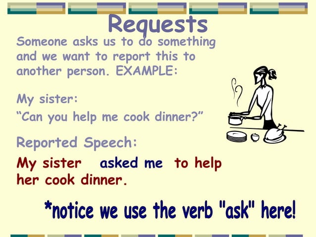 Reported speech requests-commands | PPT