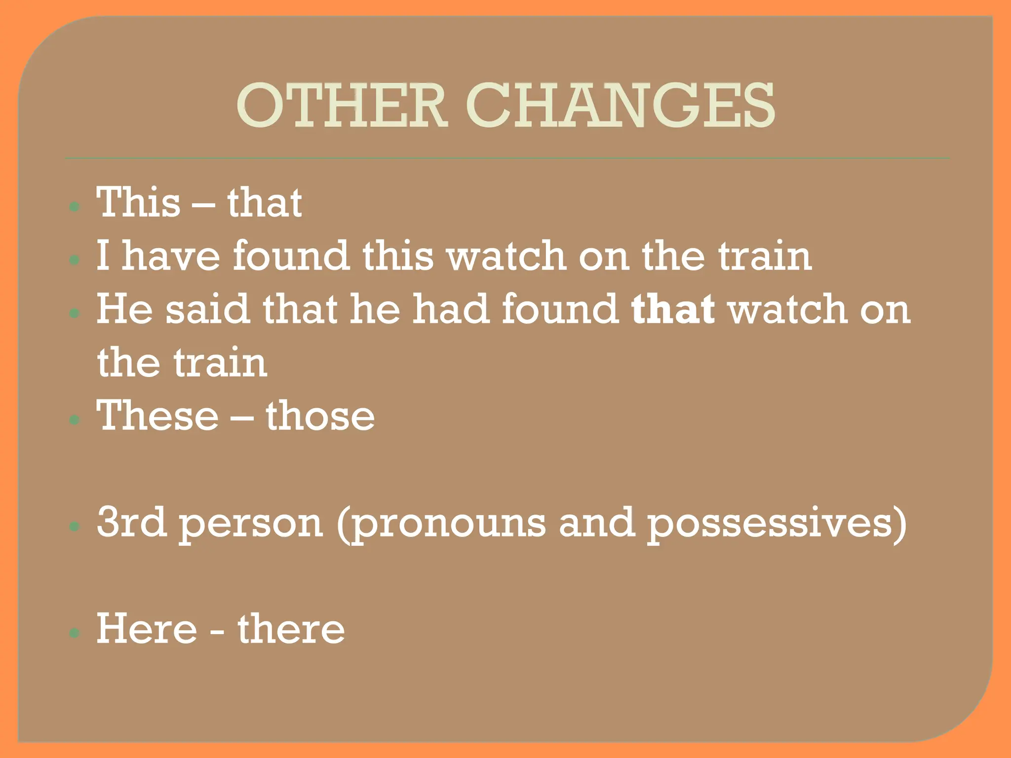 REPORTED SPEECH presentation 2 with examples | PPT