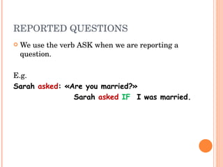 Reported speech (2) | PPT