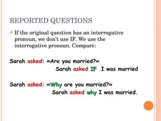 Reported speech (2) | PPT