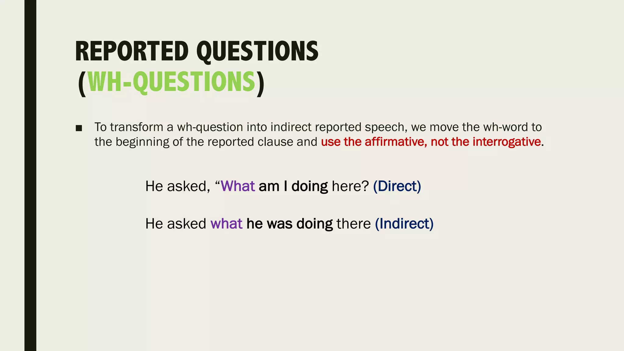 Reported speech 4º | PDF
