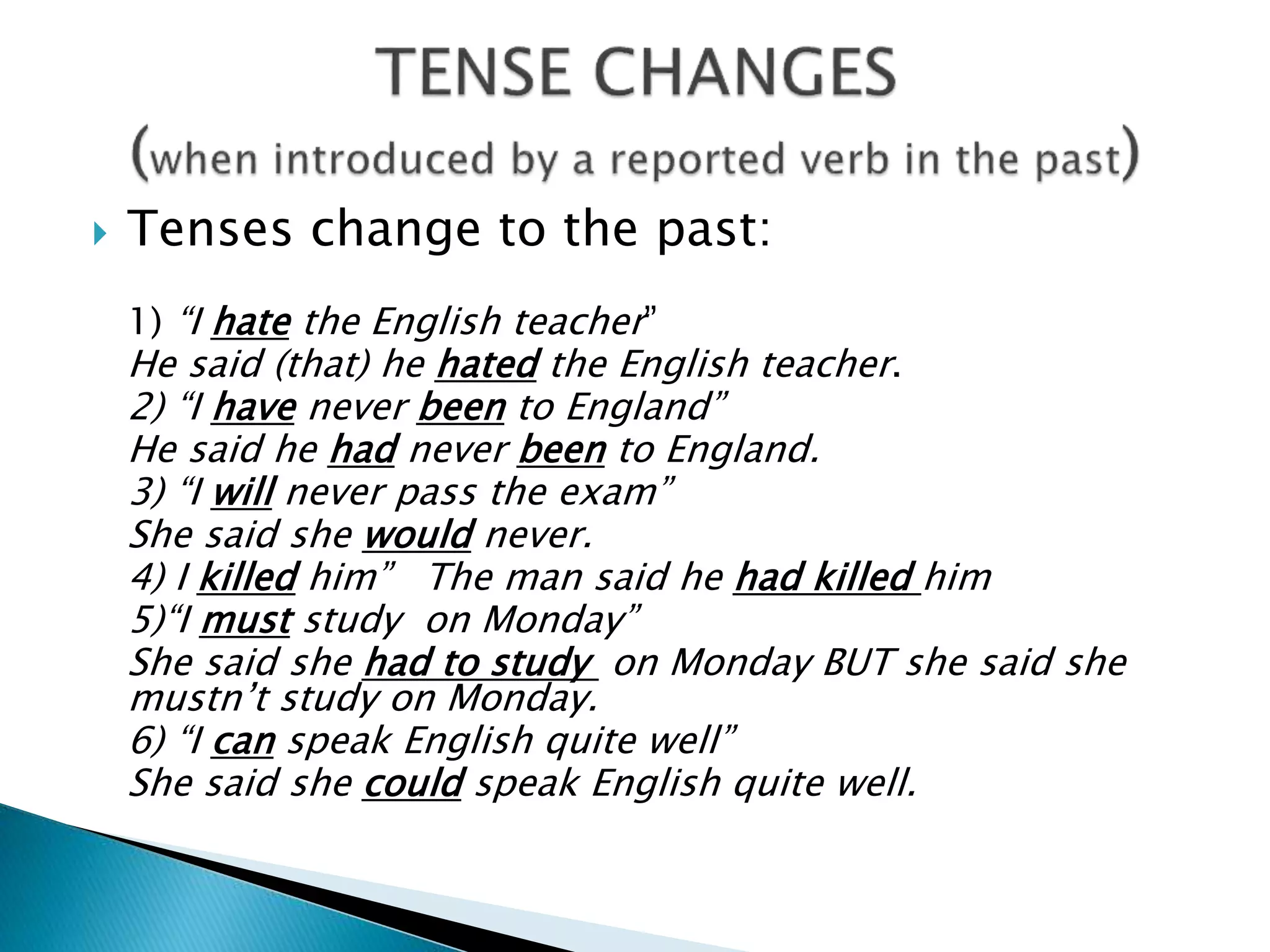 Reportedspeechandreportingverbsupperintermediate | PPT