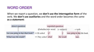 Reported speech B1 | PPTX