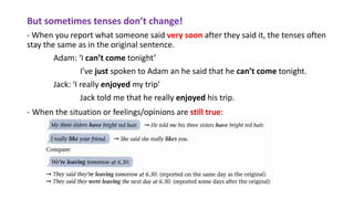 Reported speech B1 | PPTX