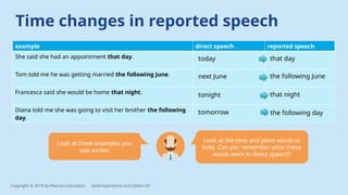 reported speech B1 rules or reported speech .pptx