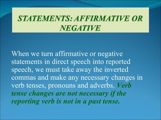 Reported speech carmen | PPT