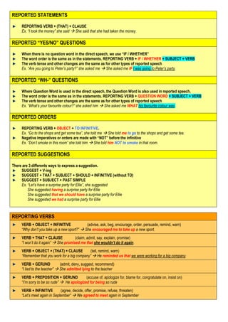 Reported speech eso_changes_statements_yes_no_questions_orders ...