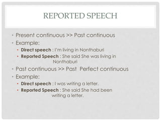 Reported speech | PPTX