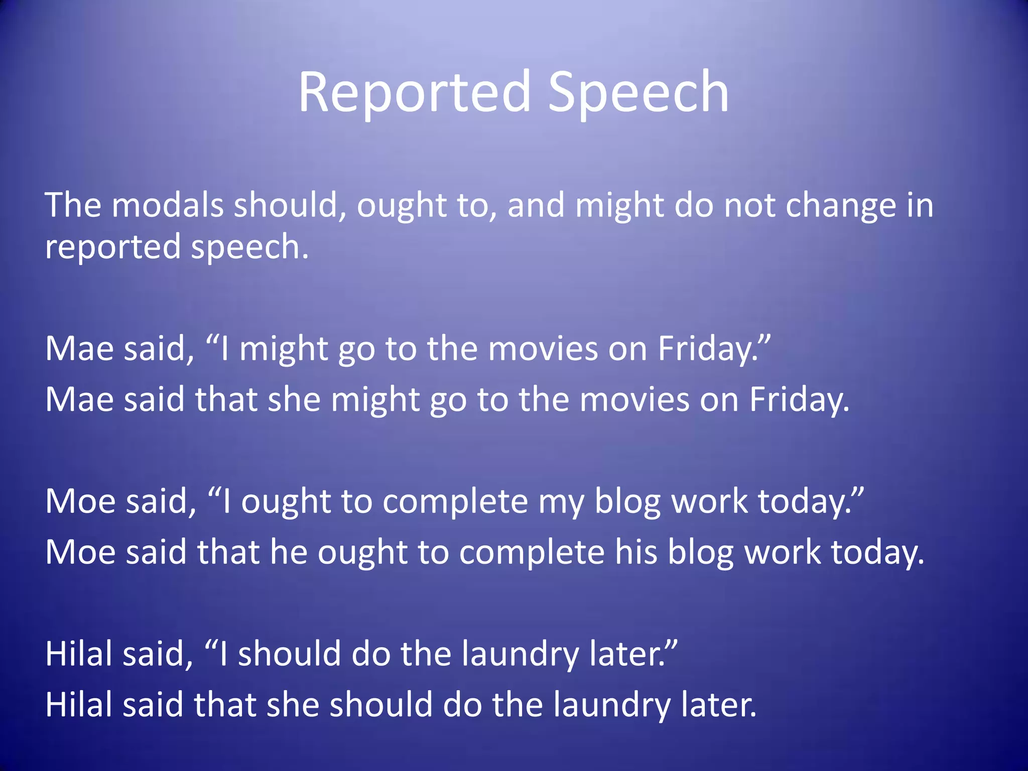 Reportedspeech hc | PPTX