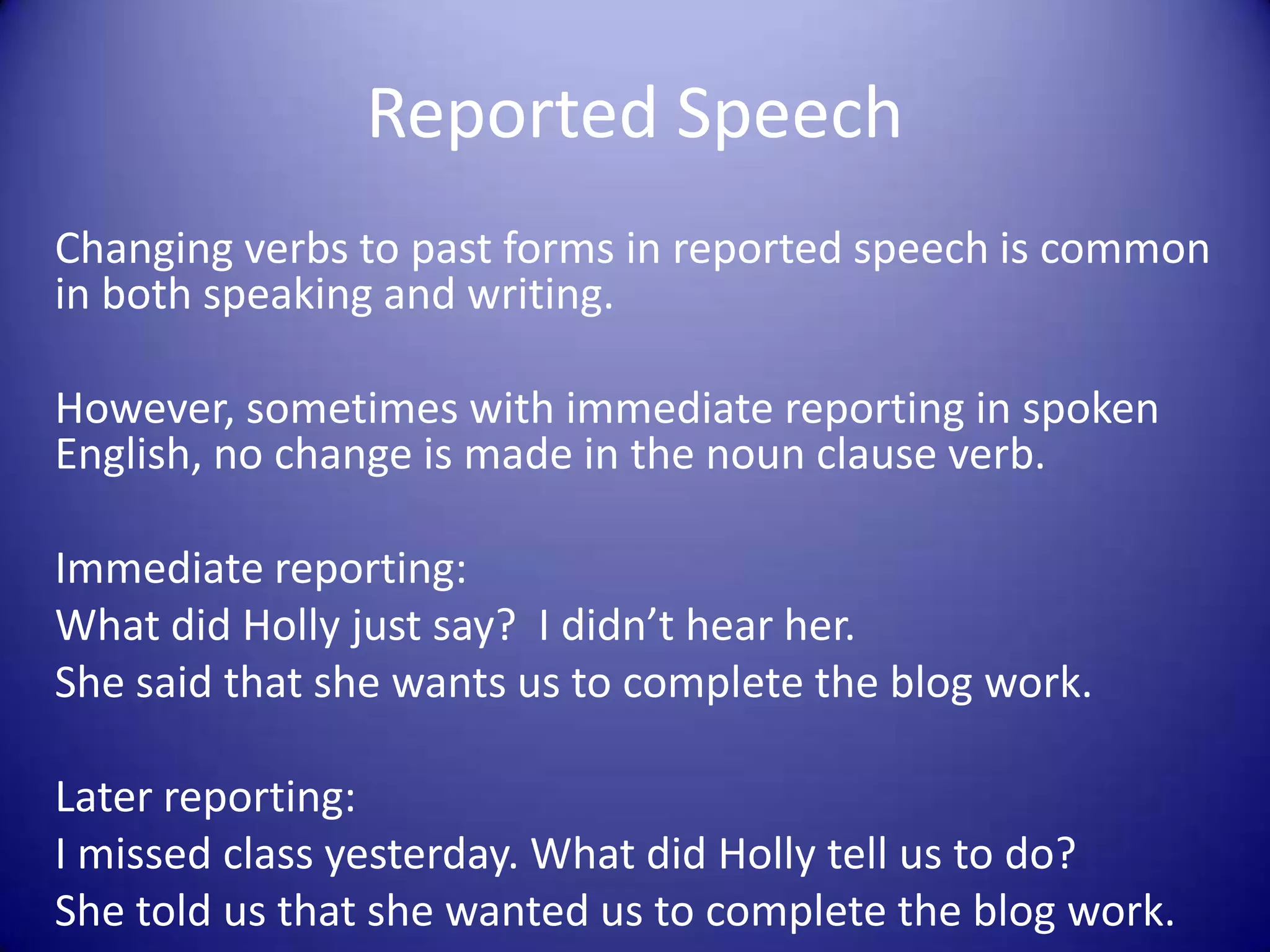 Reportedspeech hc | PPTX