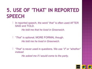 Reported speech part ii | PPT