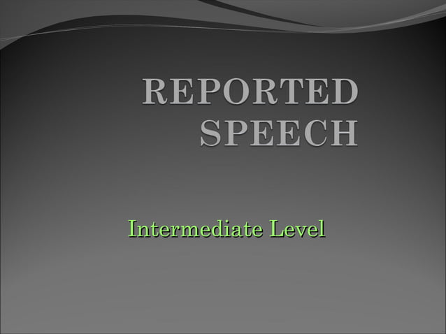 Reported speech powerpoint | PPT | Tennis | Sports
